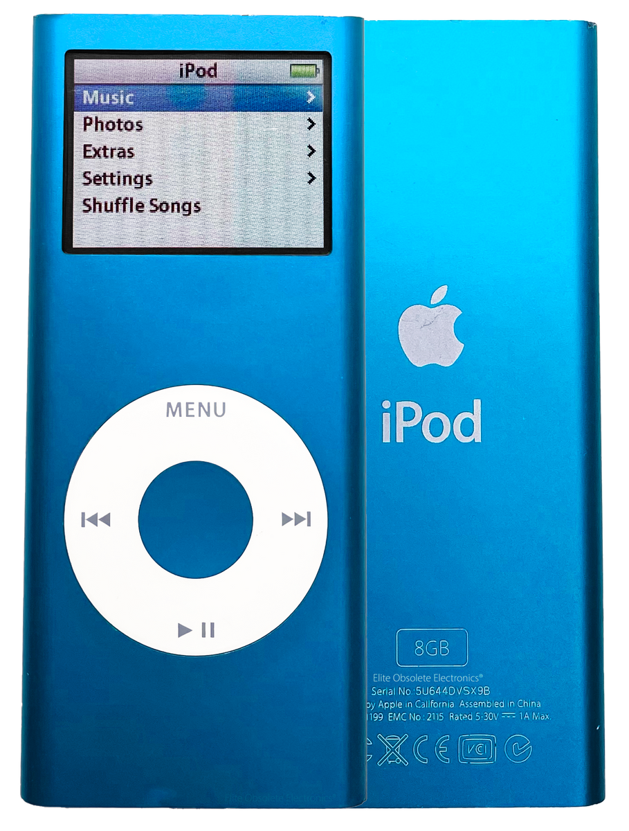 Refurbished Apple iPod Nano 2nd Generation 4GB Blue New Battery A1199 – Elite Obsolete Electronics