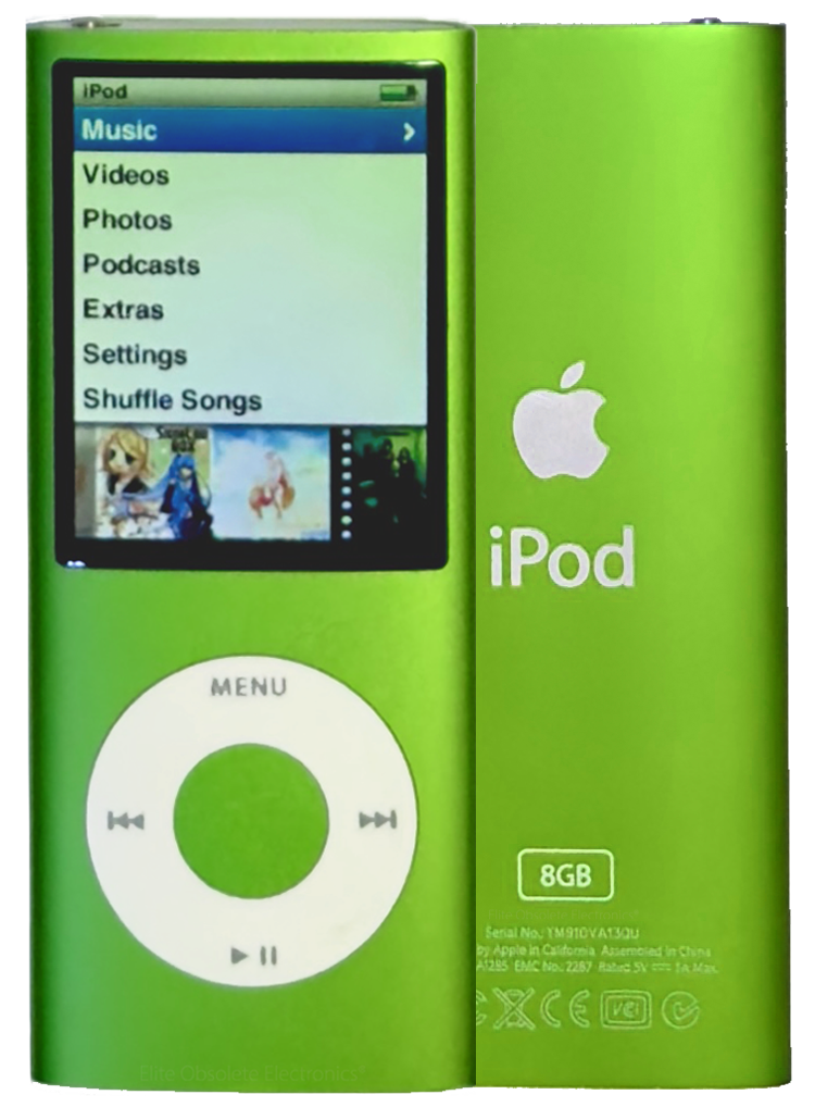 Refurbished Apple iPod Nano 4th Generation 8GB 16GB Lime Green A1285 M – Elite Obsolete Electronics