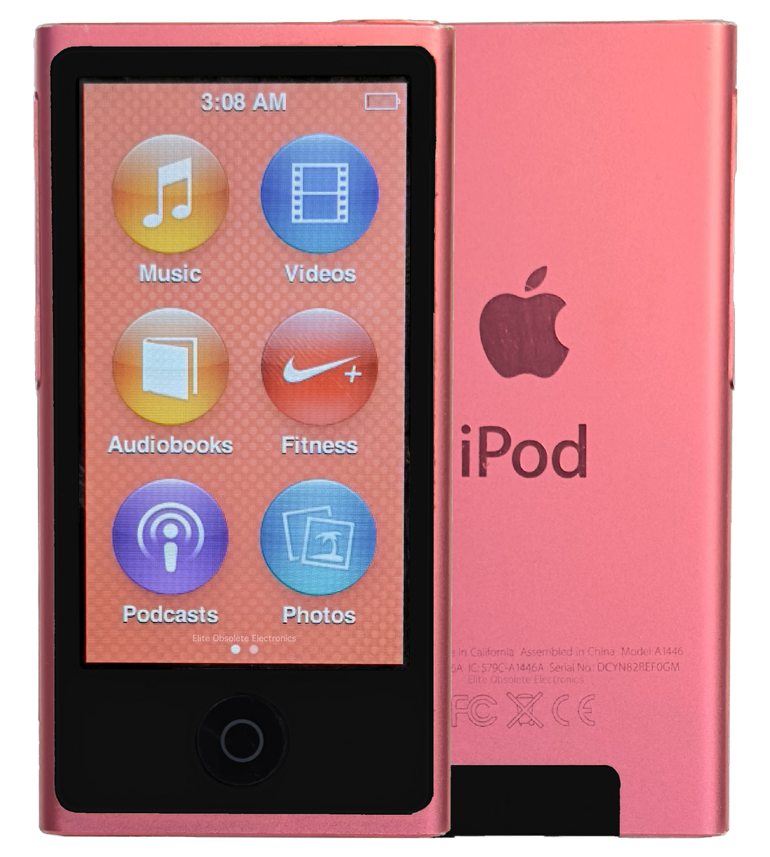 Refurbished Apple iPod Nano 7th Generation 16GB Pink Salmon & Black MD – Elite Obsolete Electronics