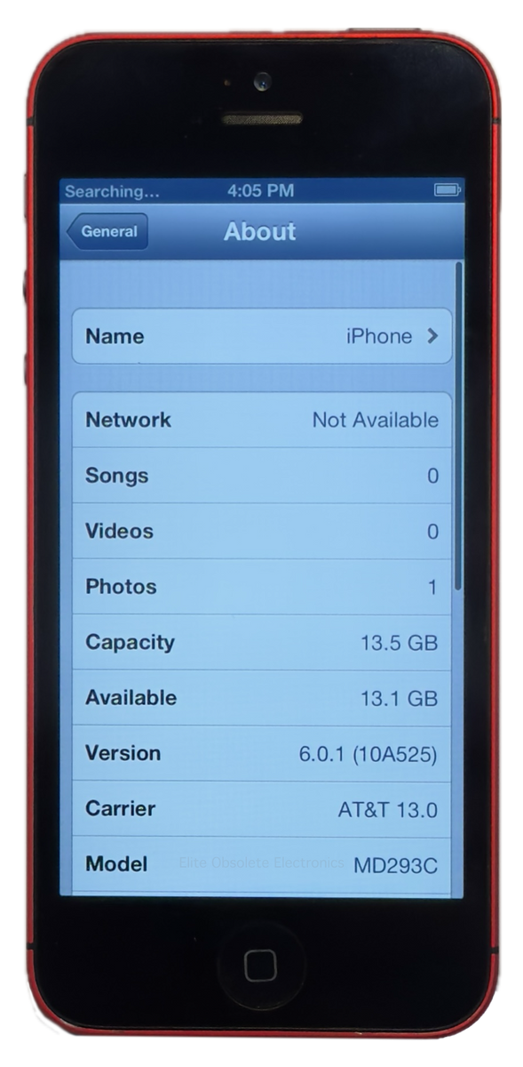 Refurbished Apple iPhone 5 16GB Red & Black Custom Rare iOS 6.0.1 A142 ...