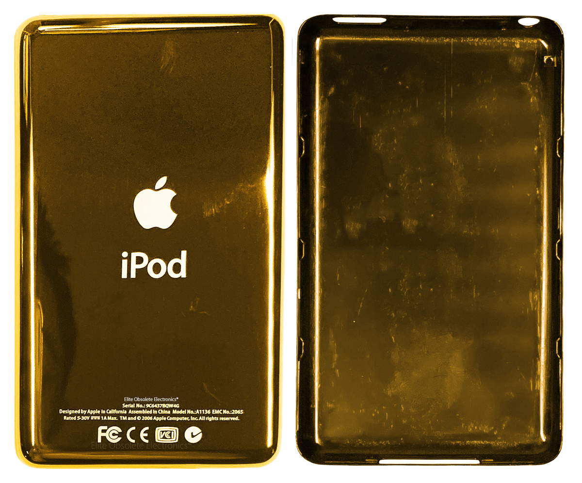 Thin Gold Universal Backplate for Apple iPod Video Classic 5th 5.5 6th ...