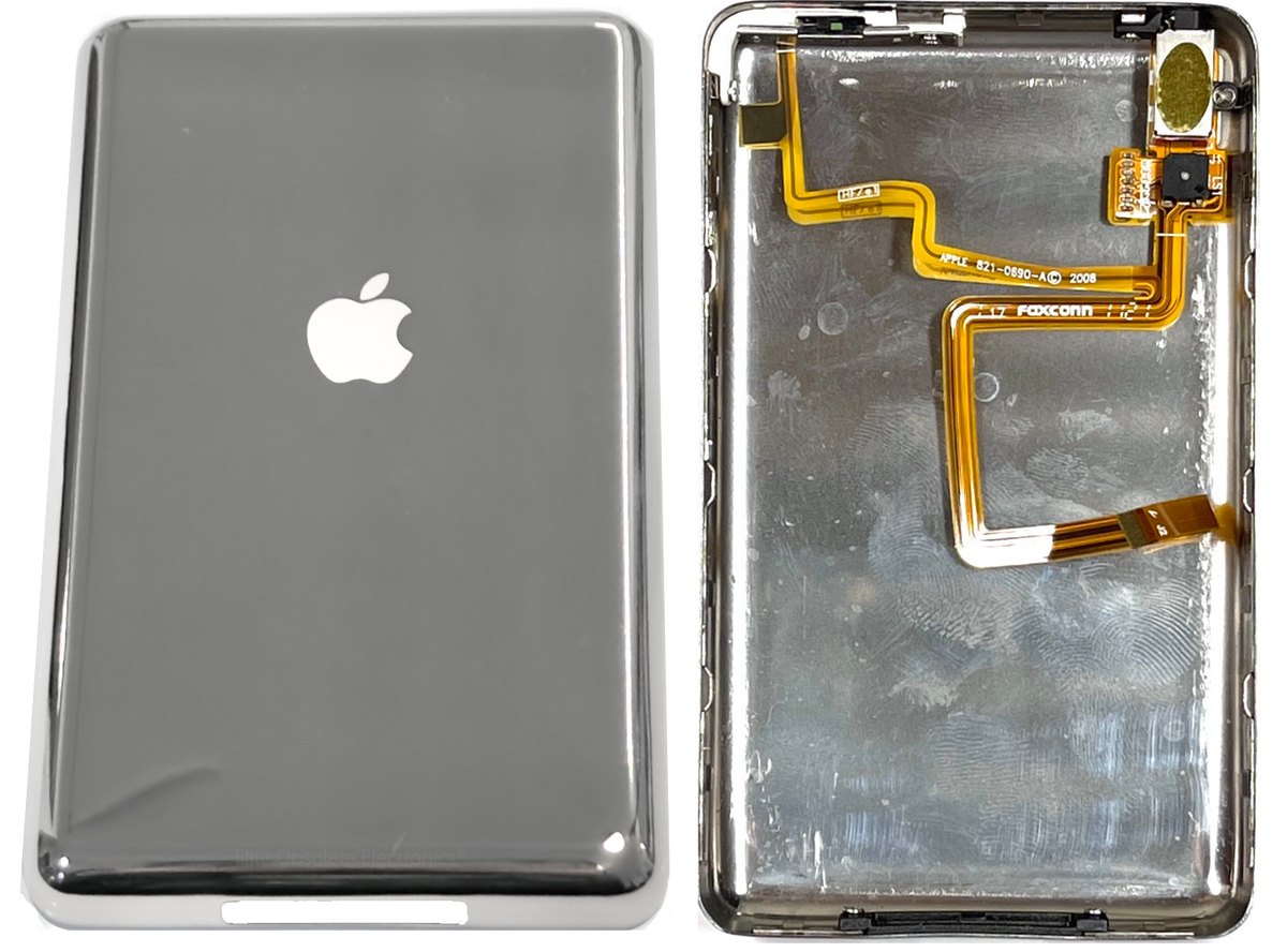 New Thick Universal Logo Only Silver Chrome Backplate for Apple iPod V ...