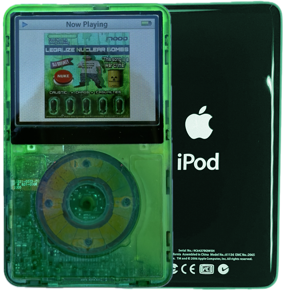 New Apple iPod Video Classic 5th & 5.5 Enhanced Atomic Green Dream / A ...
