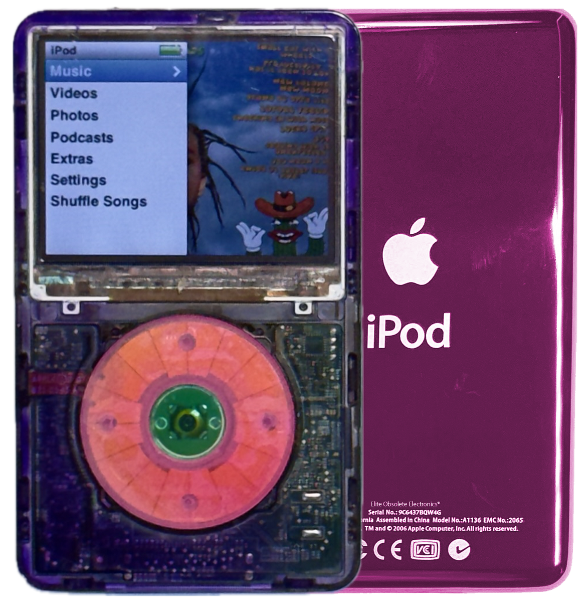 New Apple iPod Classic 6th & 7th Generation Atomic Purple Smoke / Atom ...