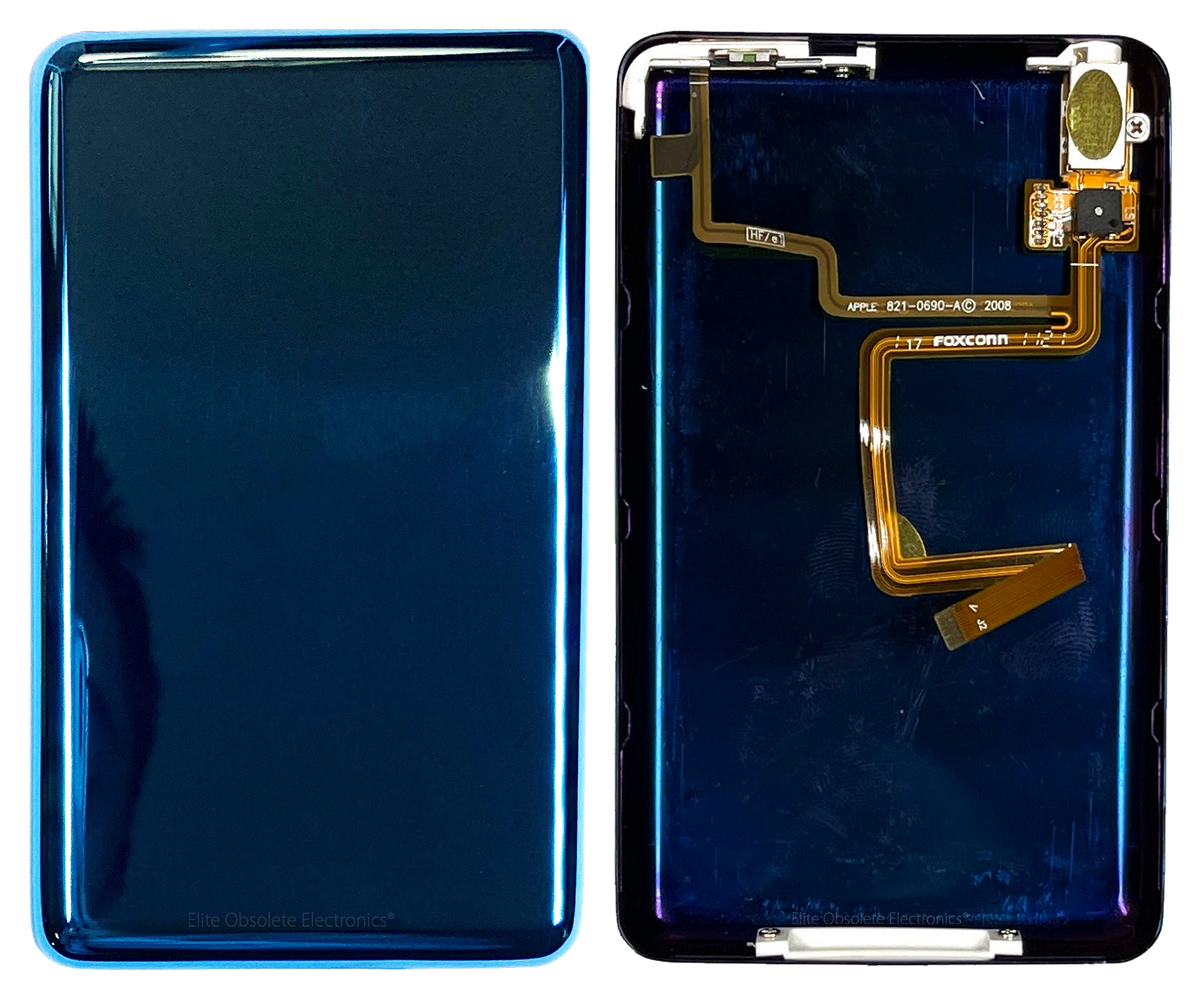 Thick Blue Aqua Fully Blank Backplate for Apple iPod Classic 6th 7th ...