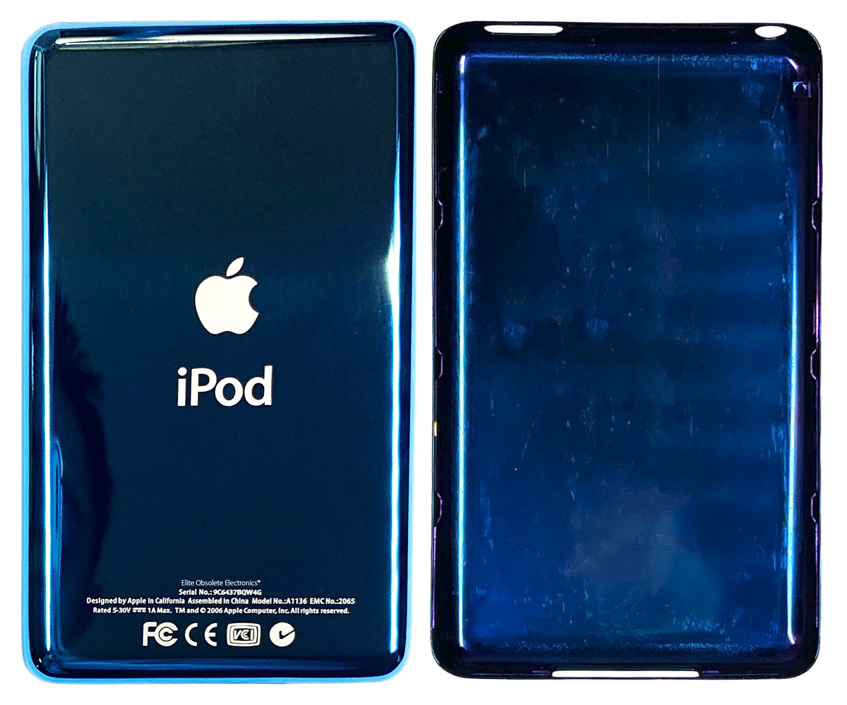 Thick Blue Aqua Universal Backplate for Apple iPod Classic 6th 7th & i ...