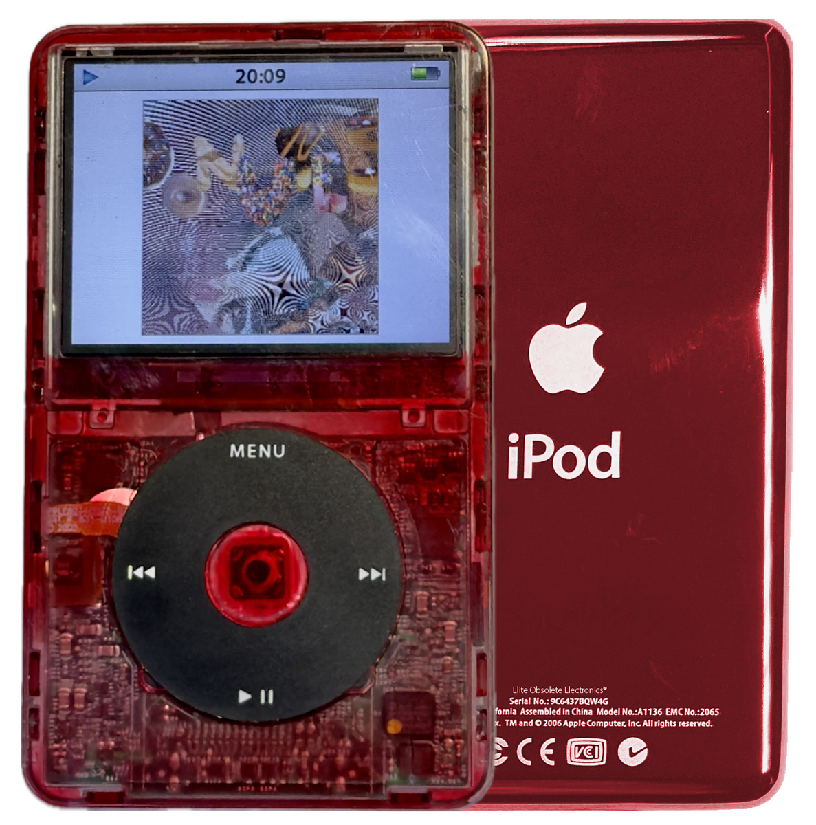 New Apple iPod Video Classic 5th & 5.5 Enhanced Red Atomic Ruby / Blac ...