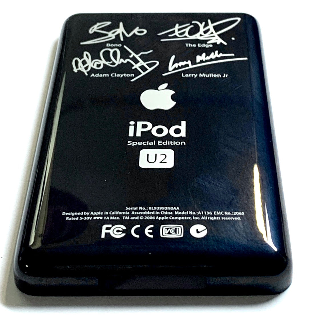 Thin U2 Special Edition Black Backplate for Apple iPod Video Classic 5 ...